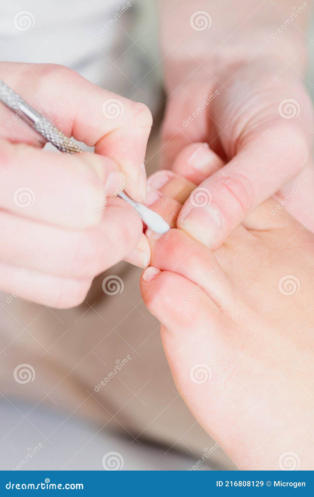 Cleaning Cuticles at Pedicure Salon Stock Image - Image of health ...
