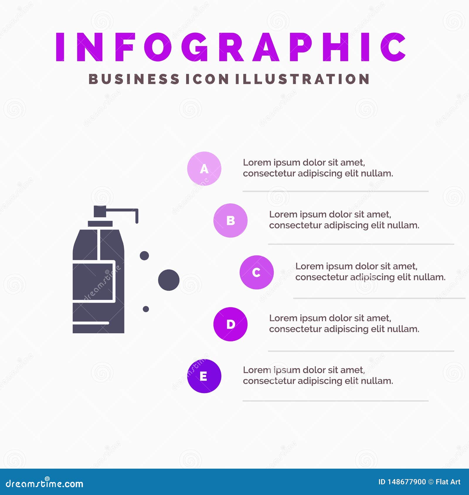 Cleaning, Detergent, Product Solid Icon Infographics 5 Steps ...