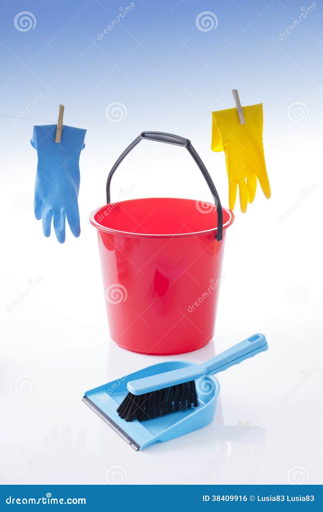 Cleaning Detergents and Items Stock Photo - Image of cleaning ...
