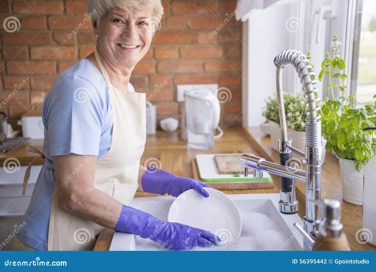 Cleaning after dinner stock photo. Image of interior - 56395442