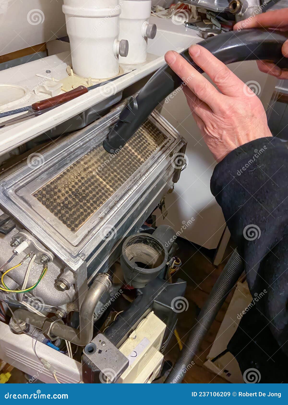 Cleaning a Dirty Boiler Burner Stock Image - Image of comfort, fossil ...