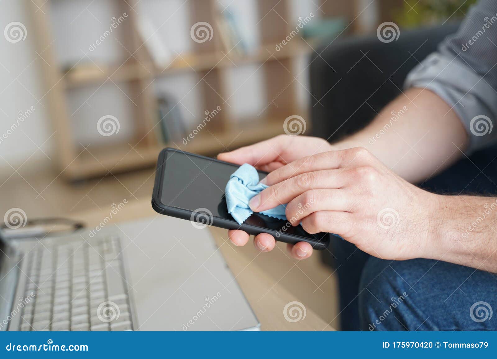 Cleaning Dirty Technology Device at Work Place Stock Photo - Image of ...