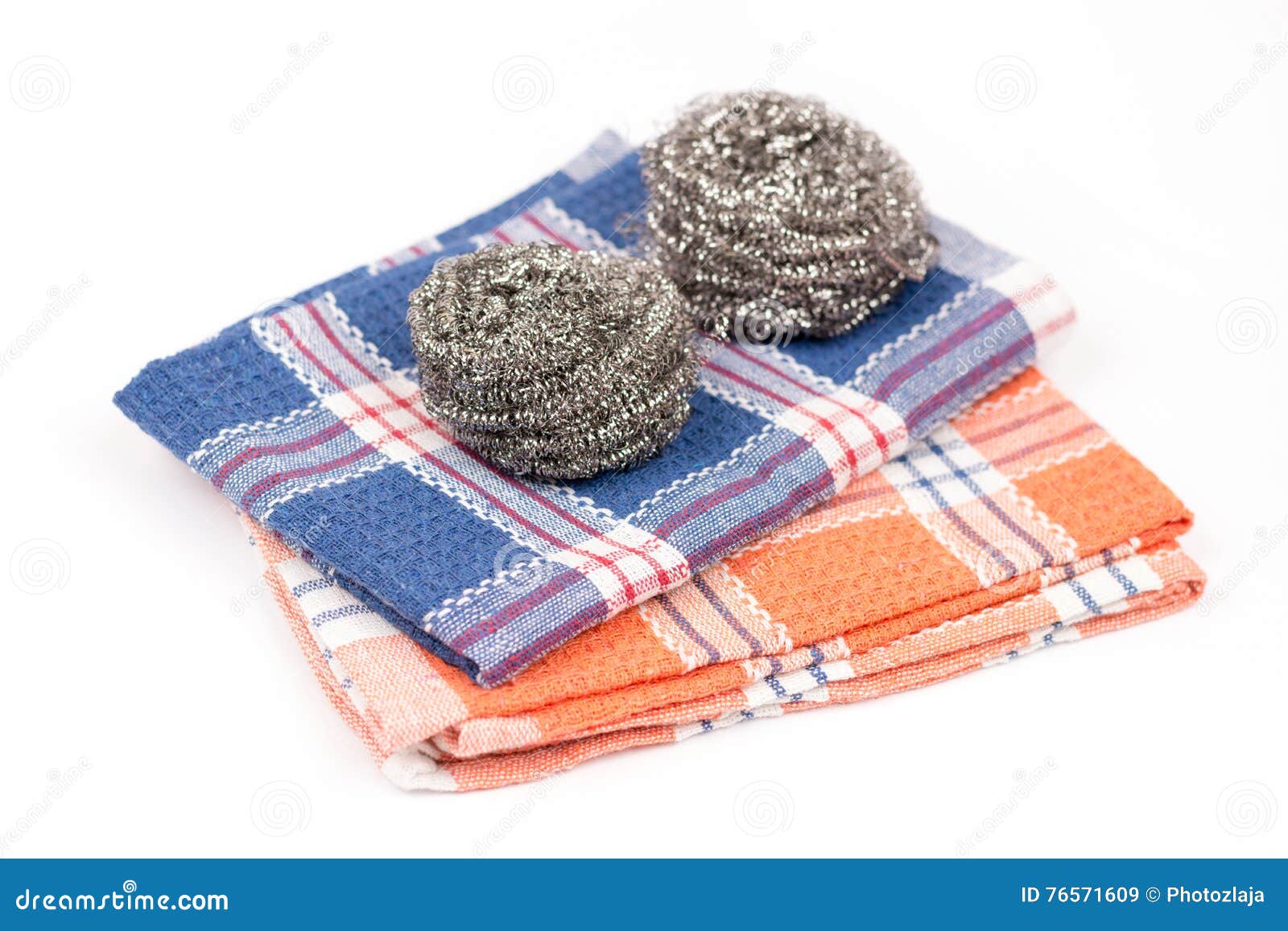 Cleaning Dish Wire on the Kitchen Dishtowel Stock Image - Image of ...