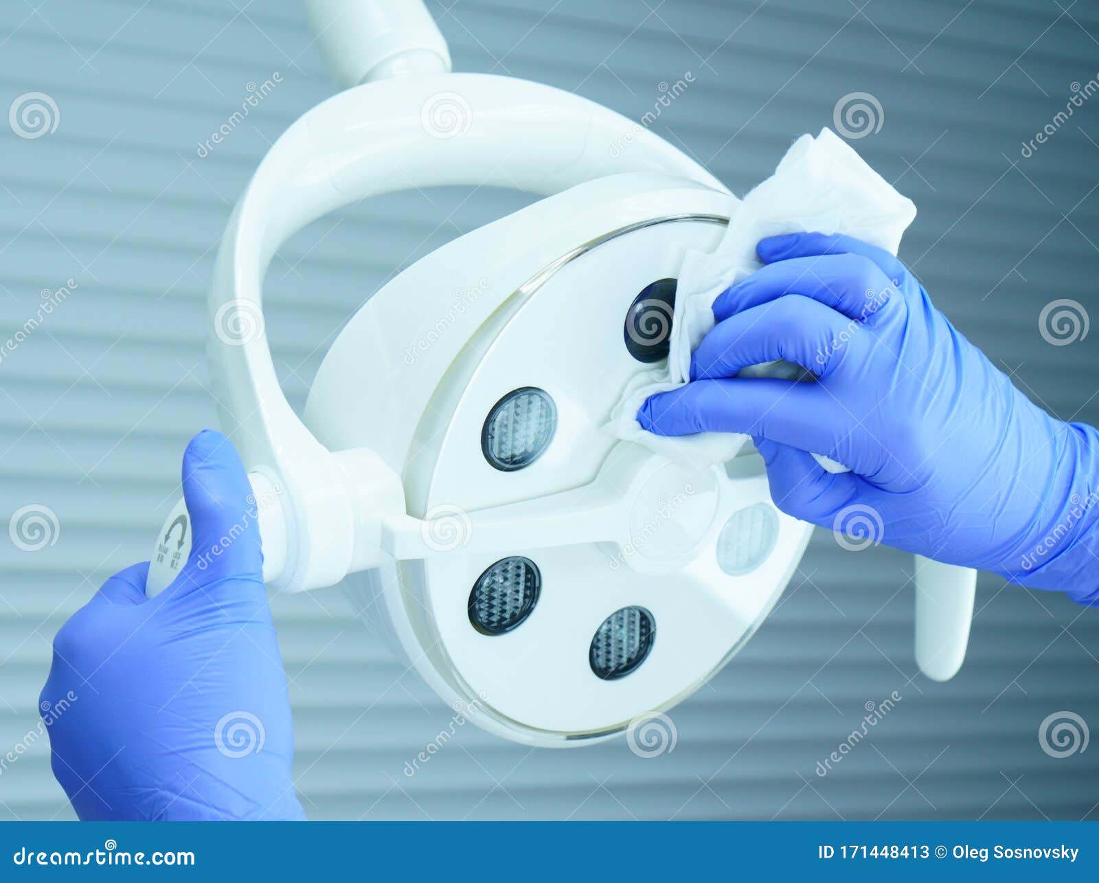 Cleaning, Disinfection, Sterilization, Medical Lamp in a Dental Clinic ... Cleaning, Disinfection, Sterilization, Medical Lamp in a Dental Clinic ...