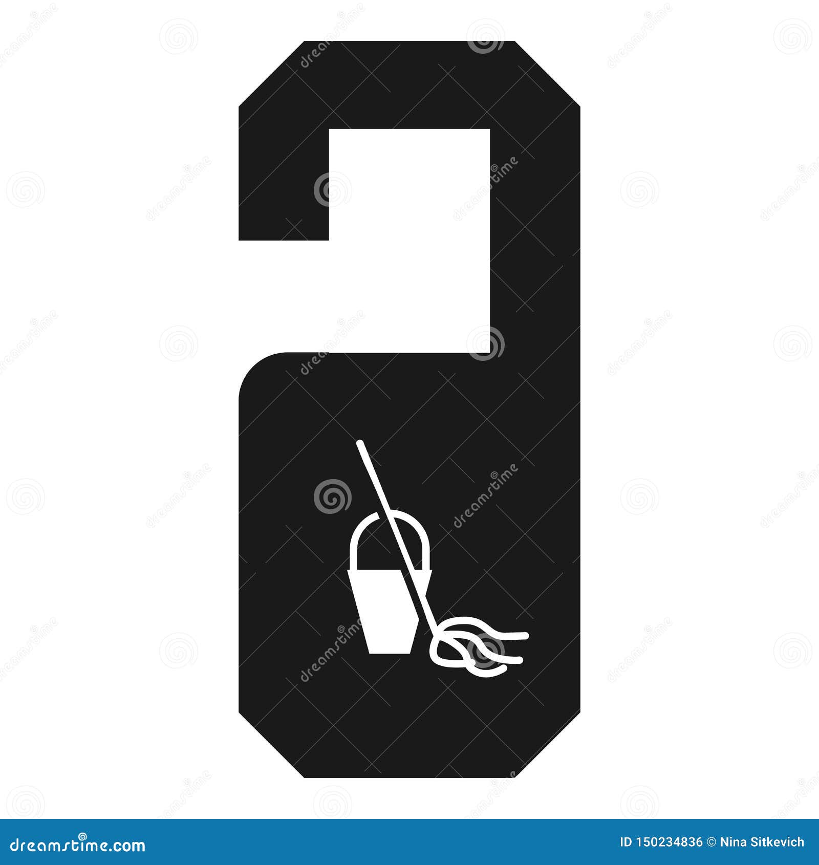 Cleaning Door Tag Icon, Simple Style Stock Vector - Illustration of ...