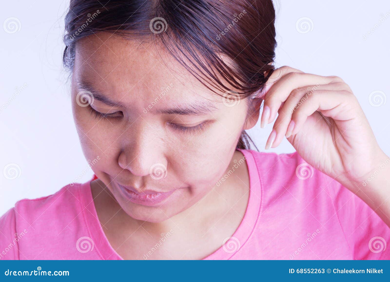 Cleaning ears stock image. Image of white, cotton, earwax - 68552263