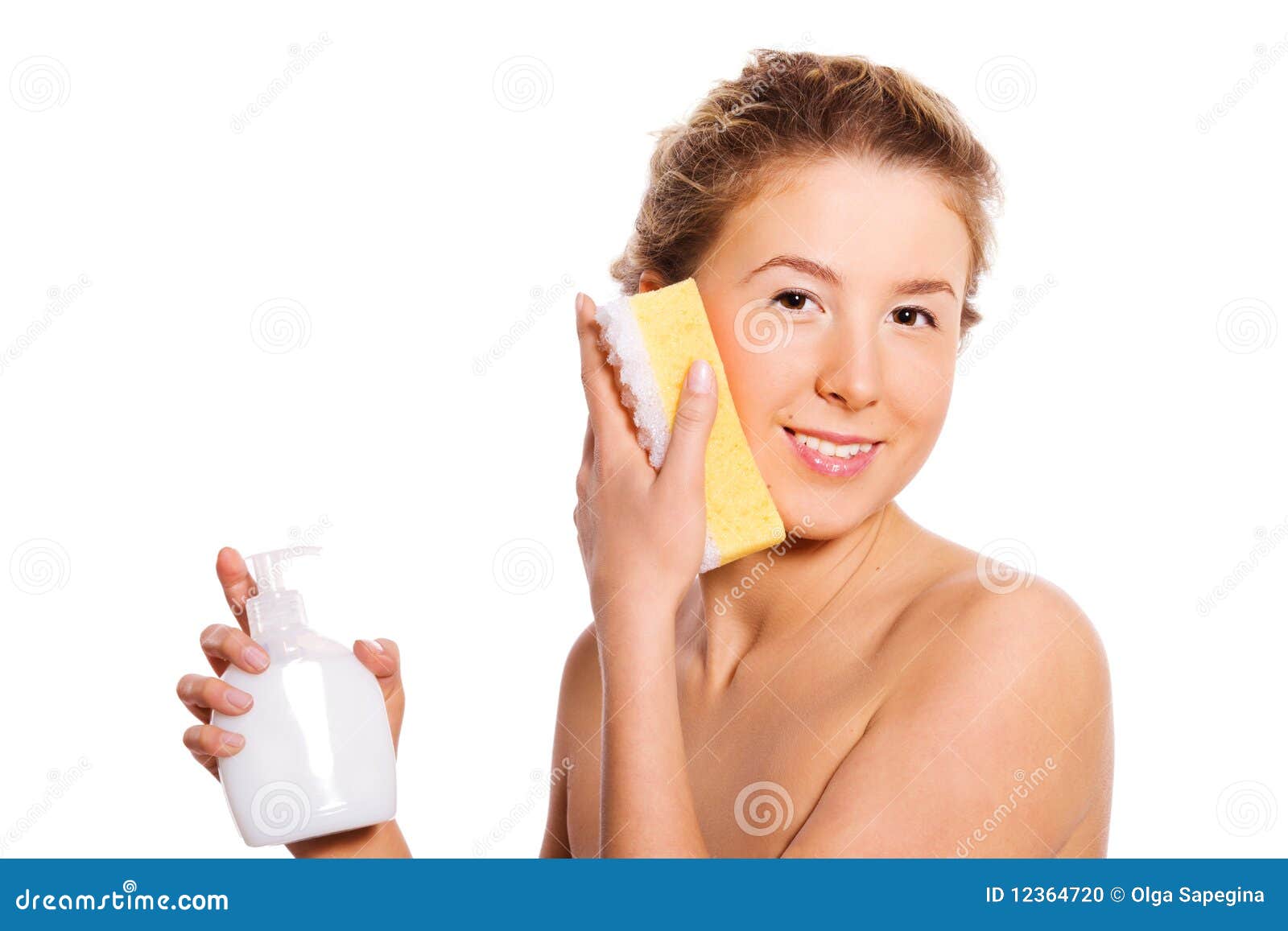 Cleaning Face stock photo. Image of applying, enjoyment - 12364720