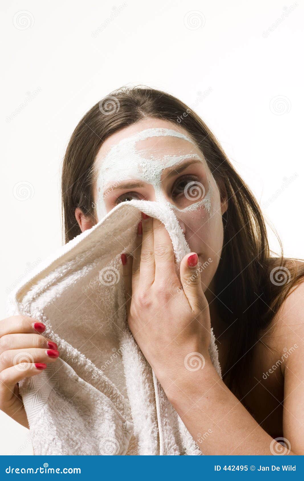 Cleaning face stock image. Image of dutch, hair, lipstick - 442495