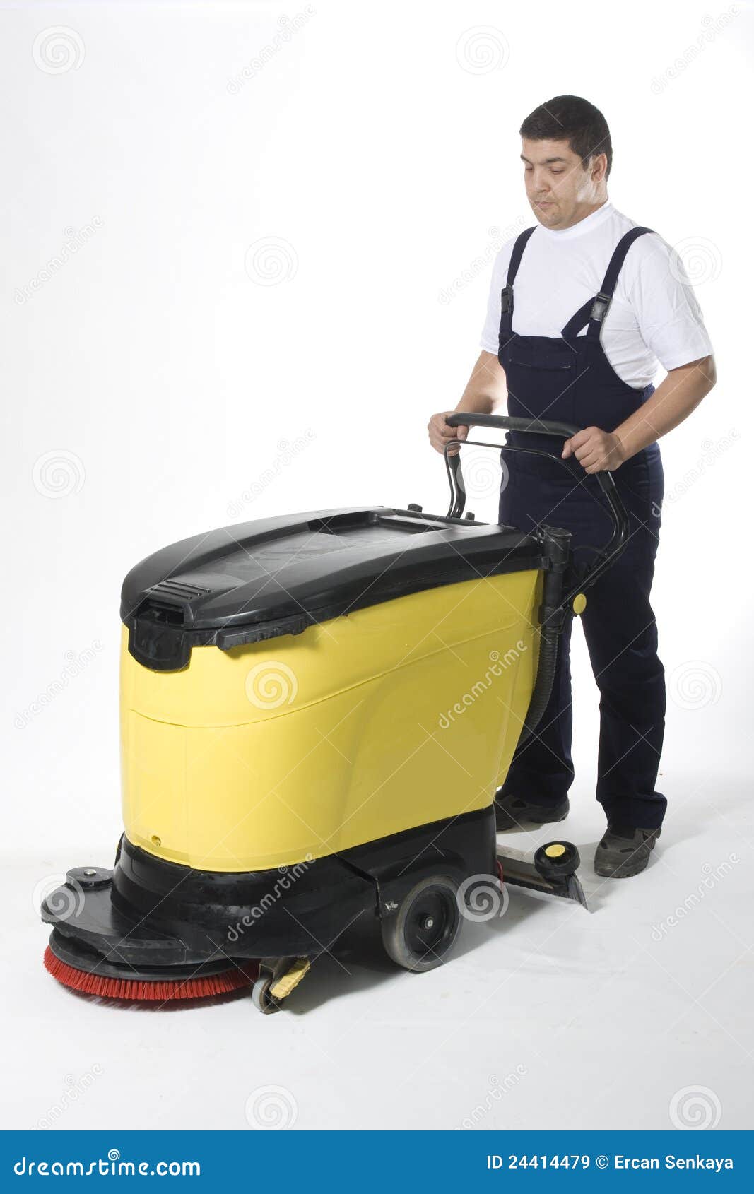 Cleaning Floor with Big Machine Stock Image - Image of floor, life ...