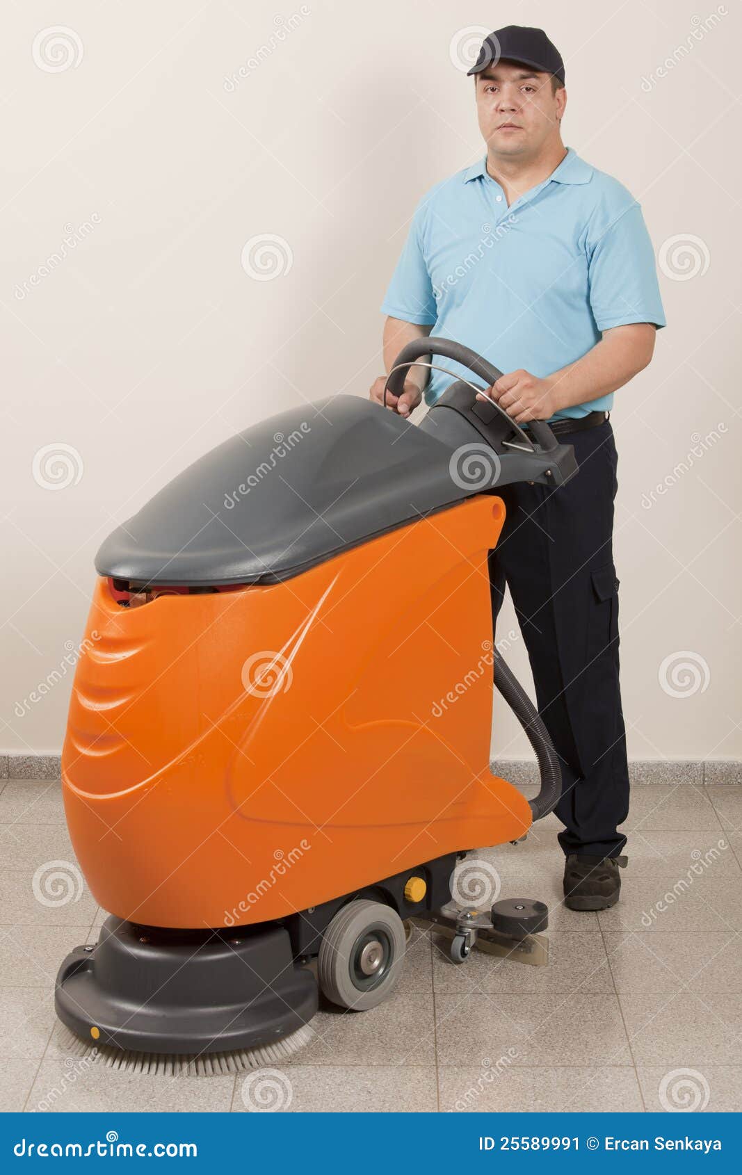 Cleaning Floor with Big Machine at Stock Image - Image of life ...