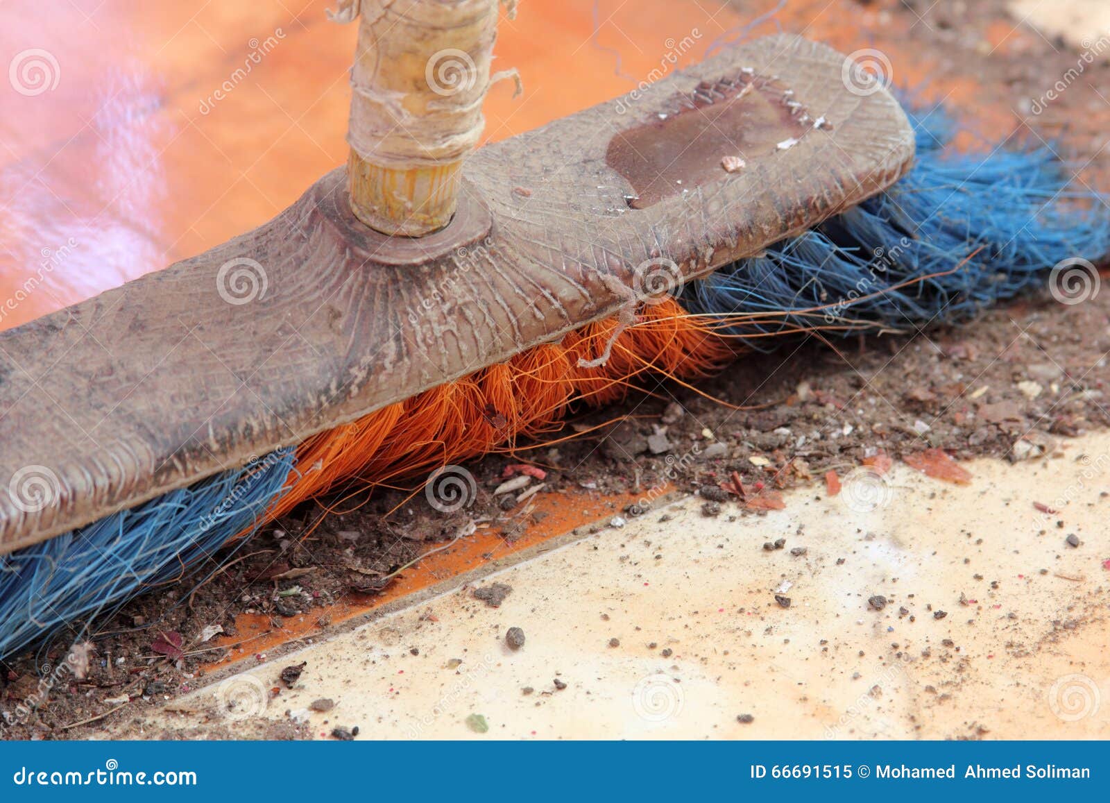 Cleaning floor with broom stock image. Image of tools - 66691515