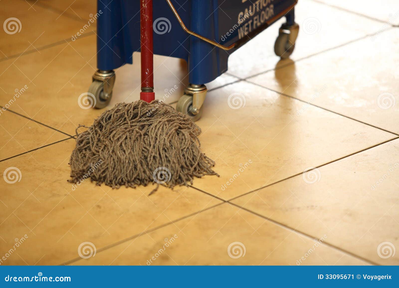 Cleaning the Floor with a Mop Stock Image - Image of wash, home: 33095671