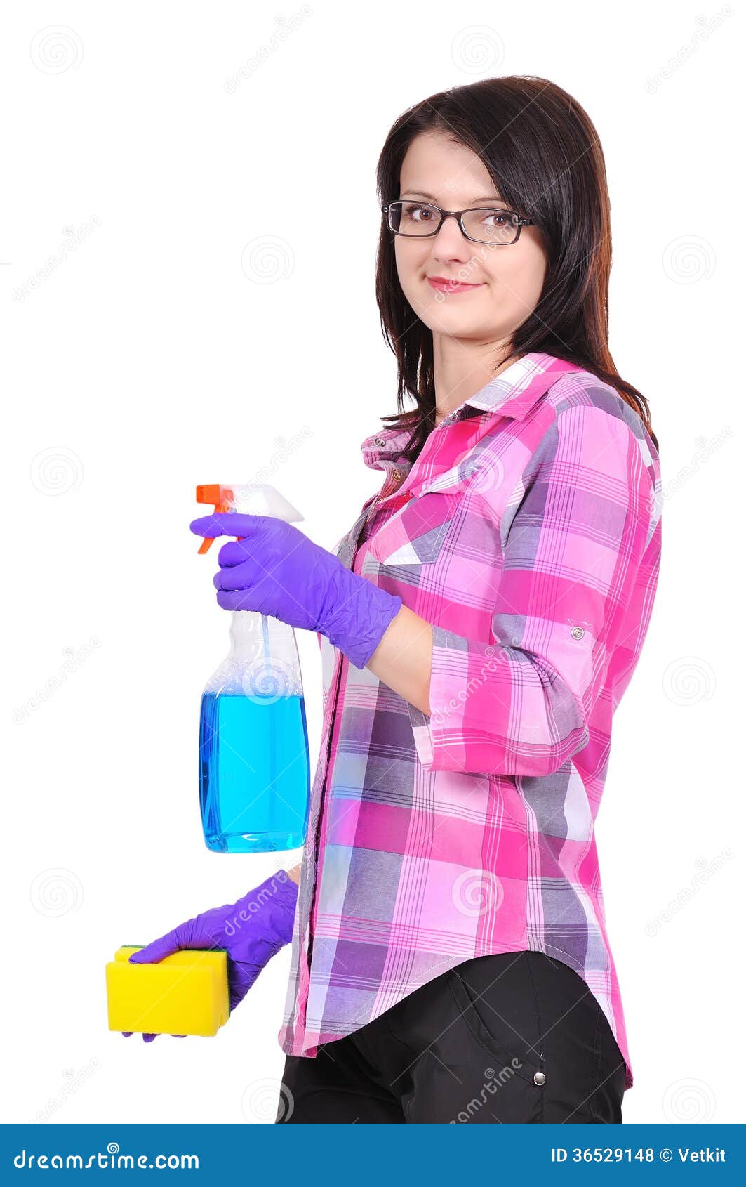 Cleaning girl stock photo. Image of cleaner, equipment - 36529148