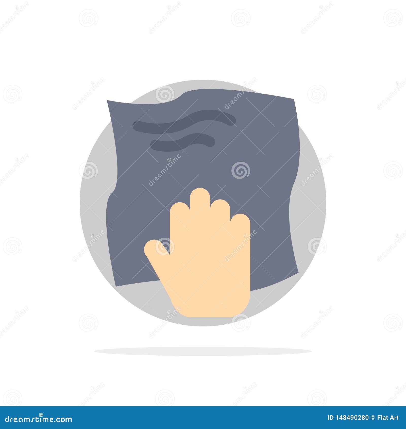 Cleaning, Hand, Housework, Rub, Scrub Abstract Circle Background Flat ...
