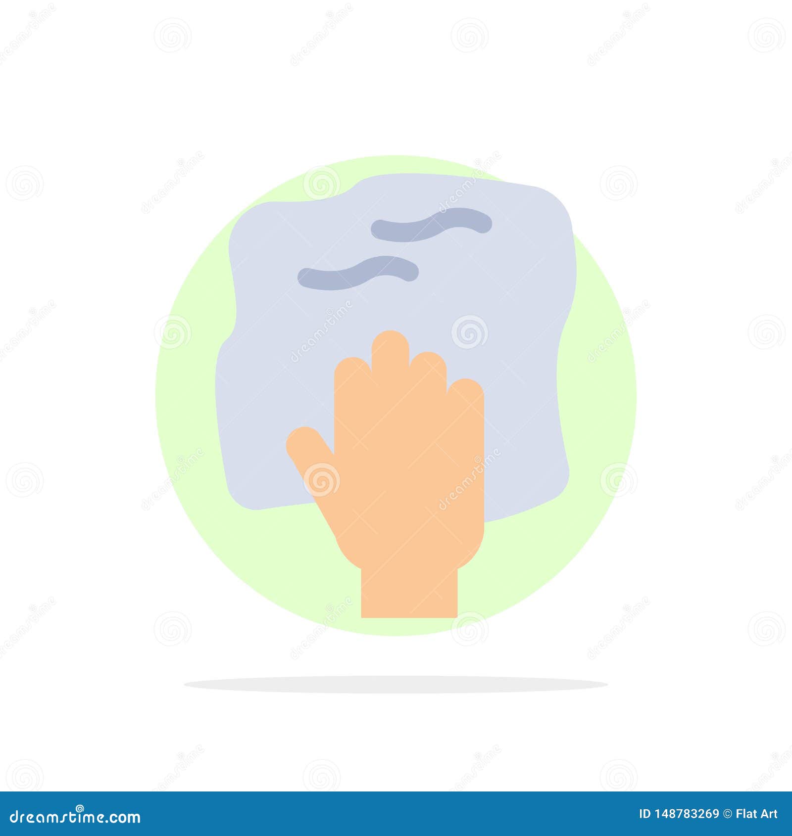 Cleaning, Hand, Housework, Rub, Scrub Abstract Circle Background Flat ...
