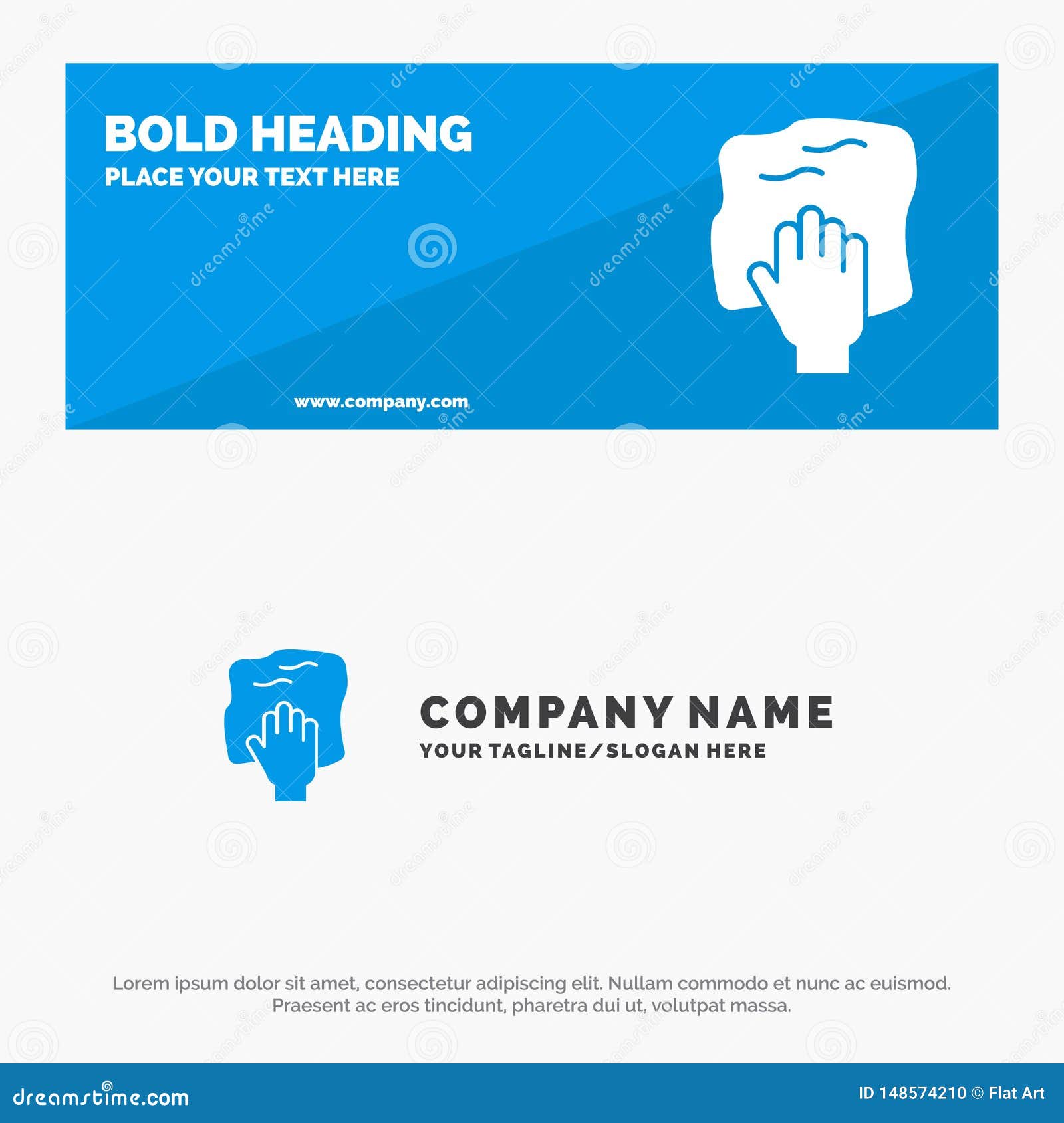 Cleaning, Hand, Housework, Rub, Scrub SOlid Icon Website Banner and ...