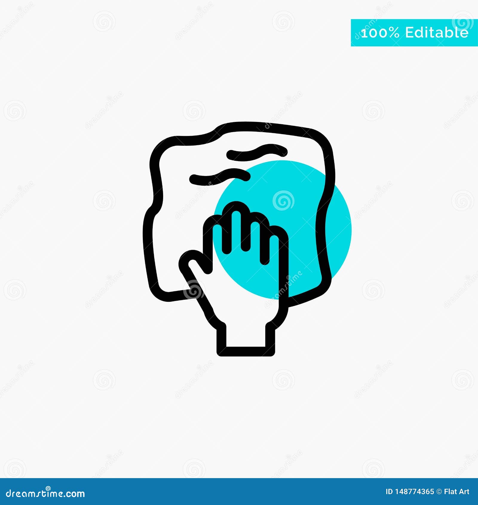 Cleaning, Hand, Housework, Rub, Scrub Turquoise Highlight Circle Point ...