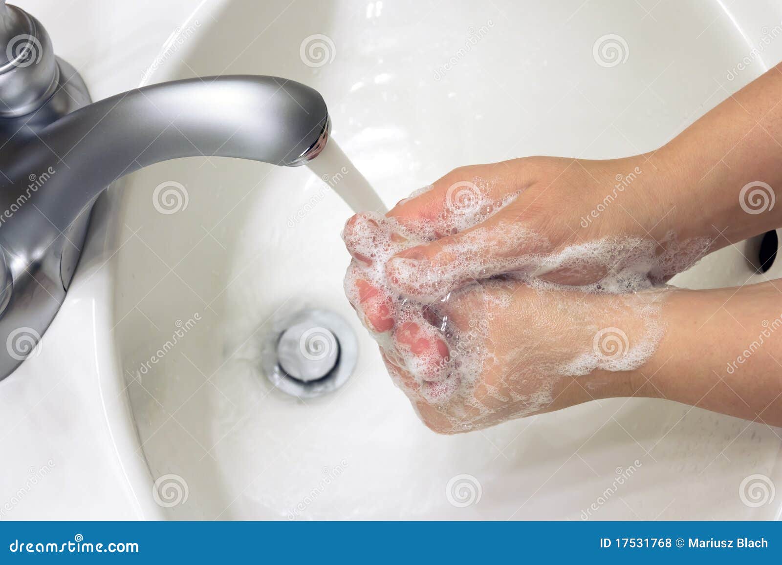 Cleaning hands stock photo. Image of finger, foam, microbes - 17531768