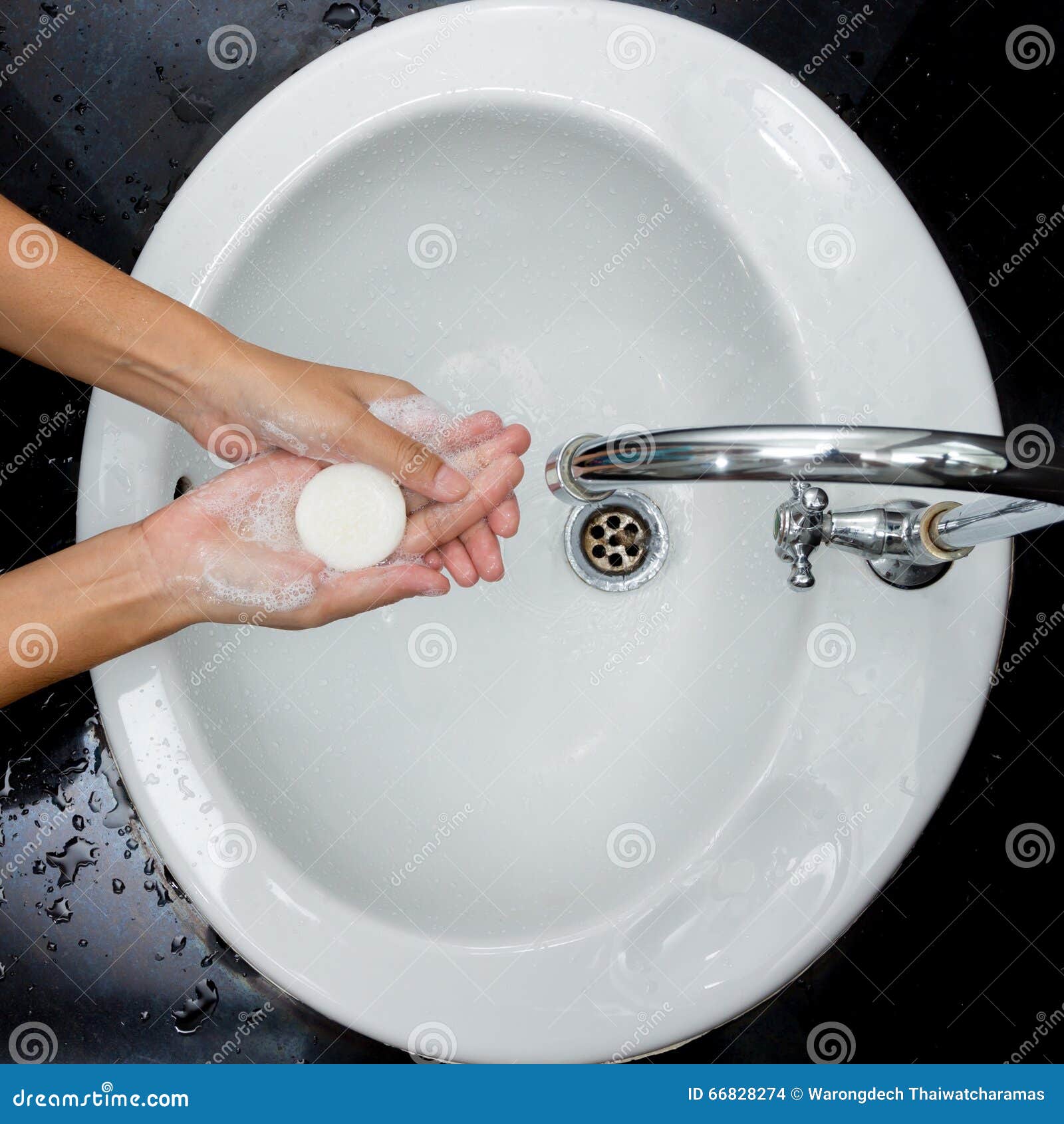 Cleaning Hands. Washing Hands. Stock Photo - Image of flow, bubble ...