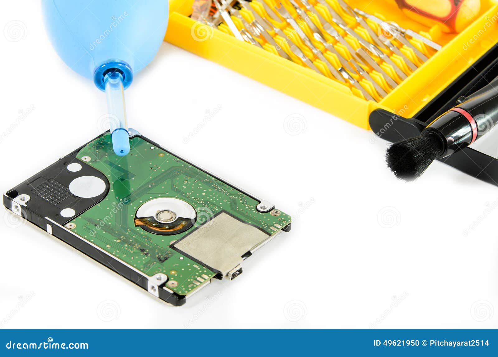 Cleaning Hard Disk stock photo. Image of open, data, copy - 49621950