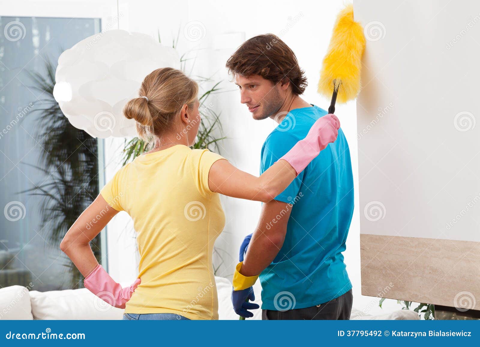 Cleaning house stock photo. Image of living, multitask - 37795492