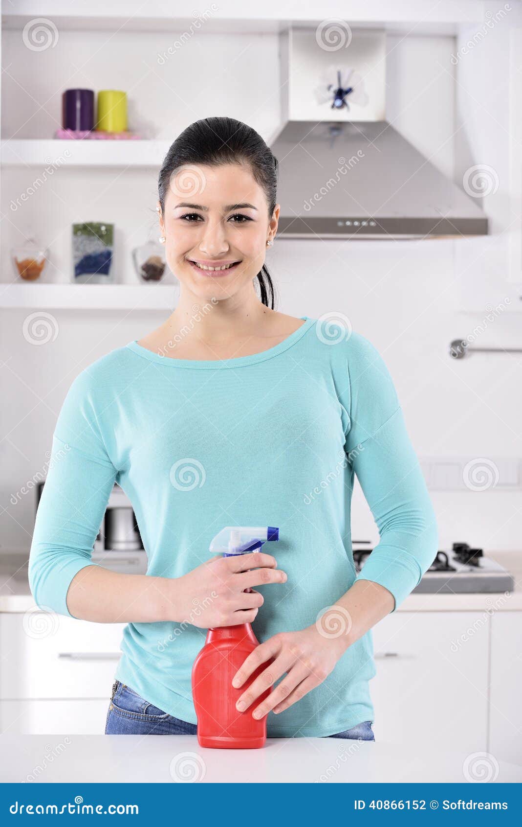 Cleaning the house stock photo. Image of housewife, girls - 40866152