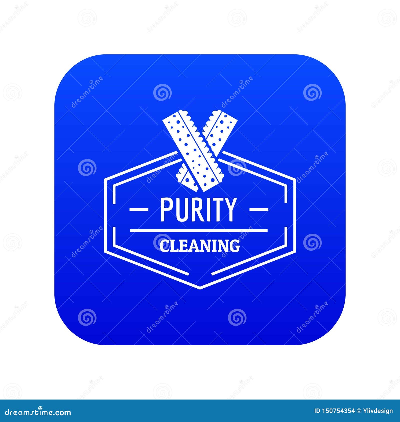Cleaning icon blue vector stock vector. Illustration of bucket - 150754354