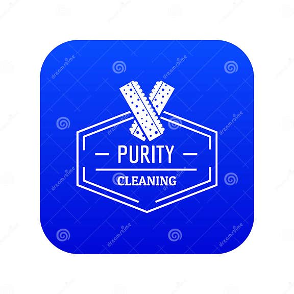 Cleaning icon blue vector stock vector. Illustration of bucket - 150754354