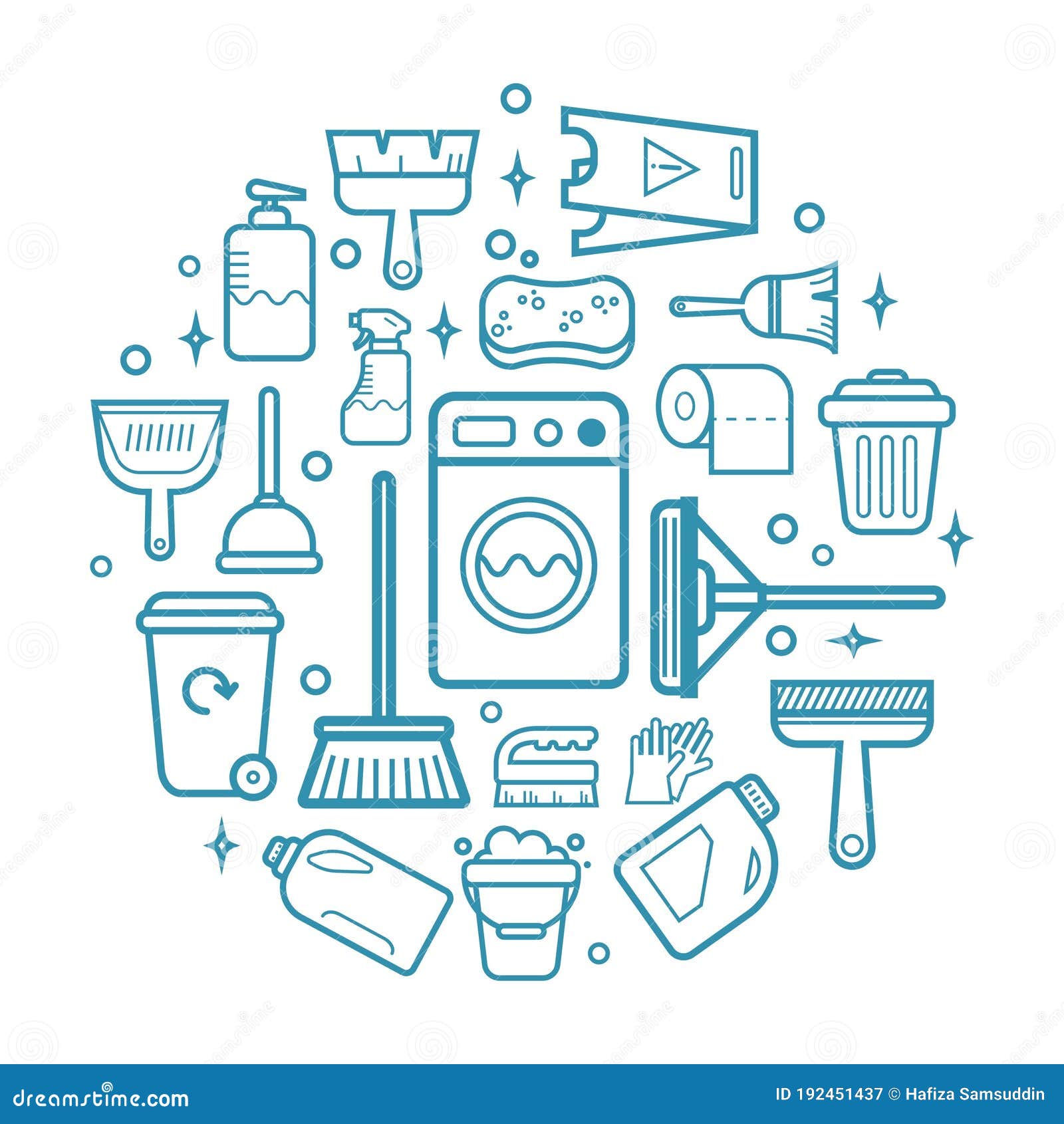 Cleaning Icon Collection. Vector Illustration Decorative Design Stock ...