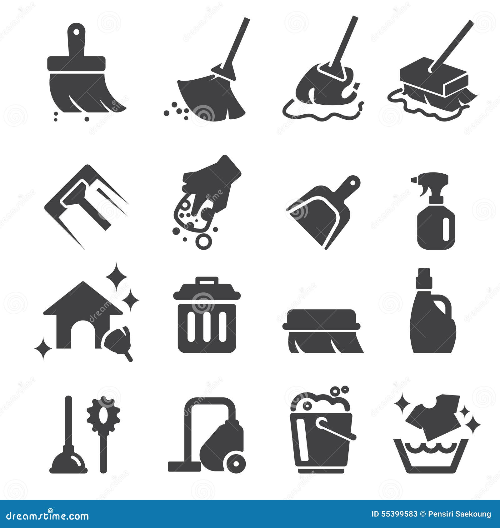 Cleaning Icon Cartoon Vector | CartoonDealer.com #55399583