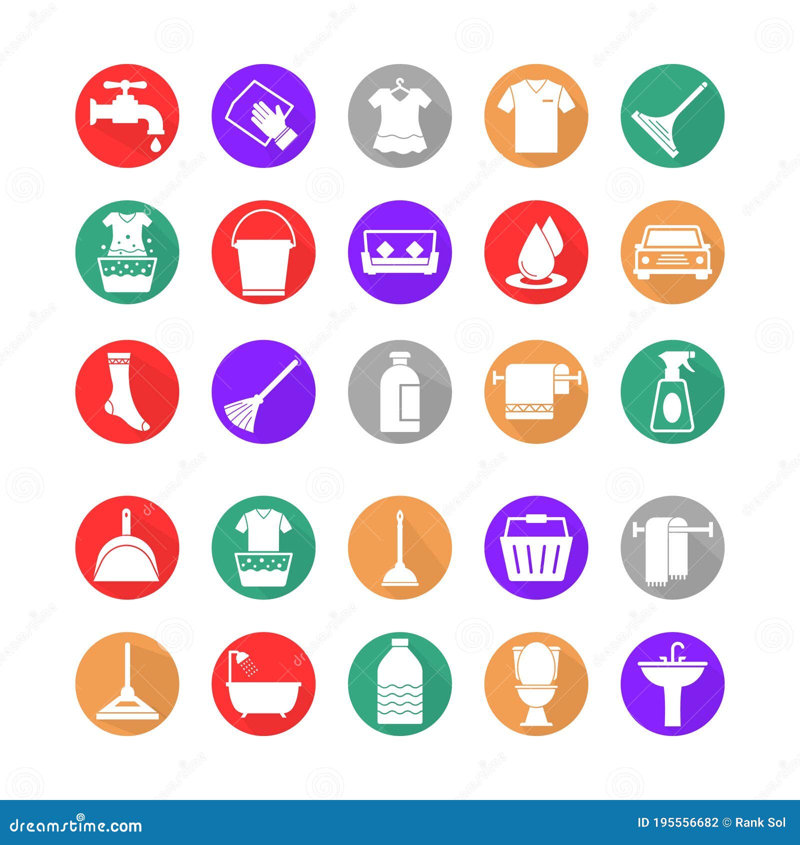 Cleaning Icons Set Every Single Icon Can Be Easily Modify or Edit Stock ...