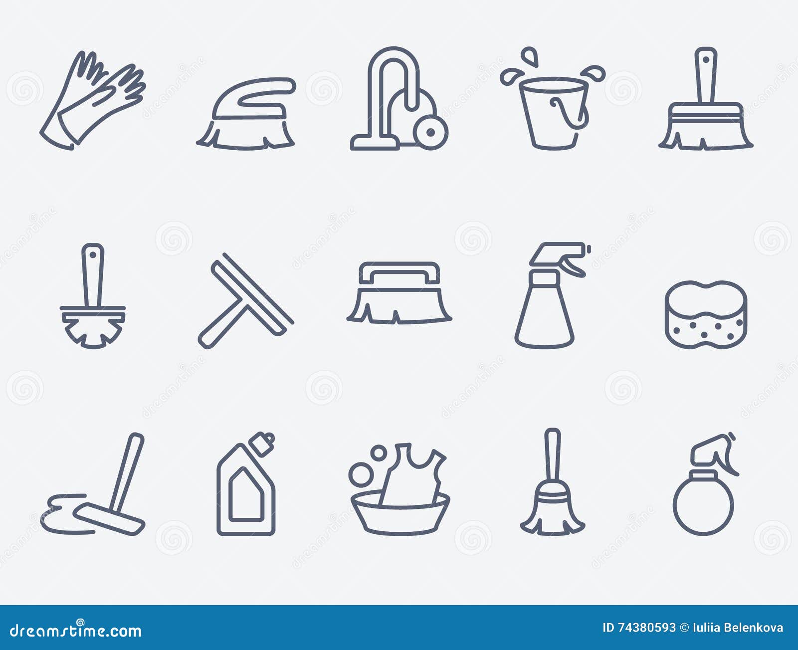 Cleaning icons stock vector. Illustration of pictogram - 74380593