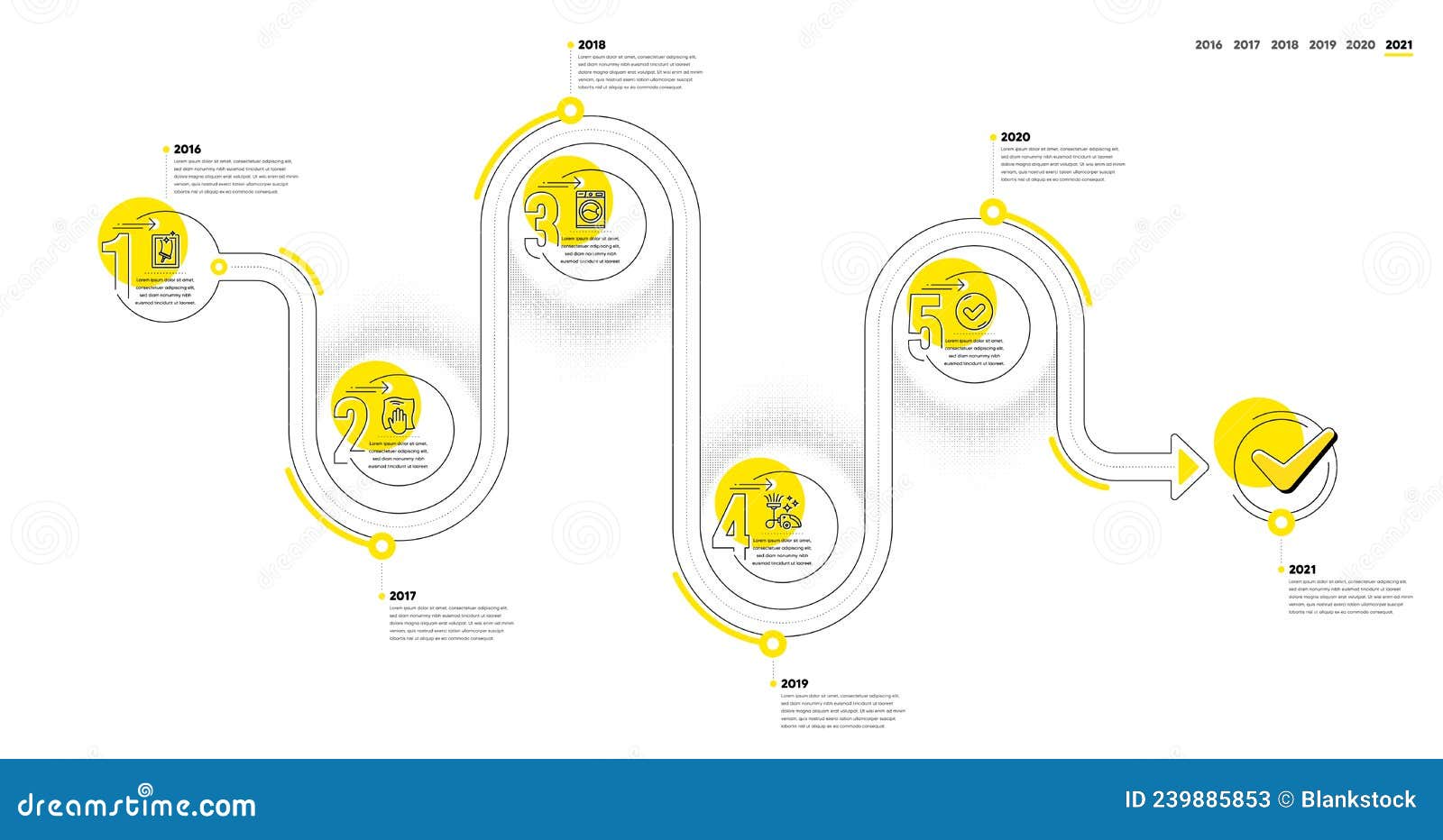 Cleaning Infographic 5 Steps Timeline. Workflow Process with Clean ...