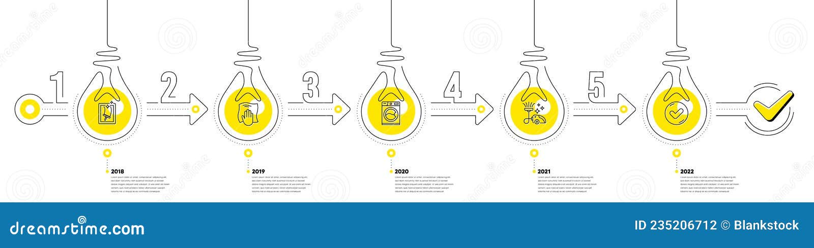 Cleaning Infographic 5 Steps Timeline. Workflow Process with Clean ...