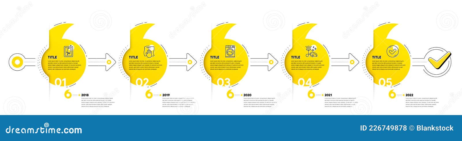 Cleaning Infographic 5 Steps Timeline. Workflow Process with Clean ...