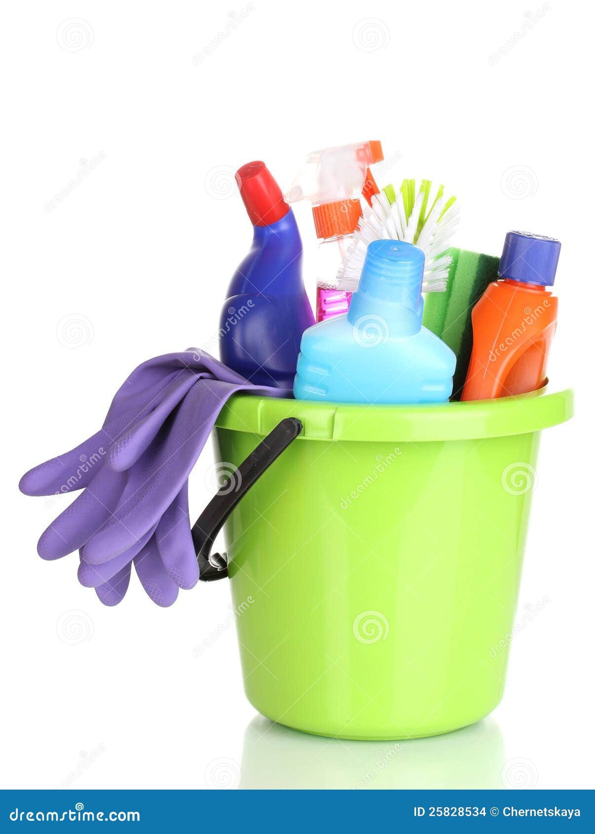 Cleaning items in bucket stock photo. Image of fluid - 25828534