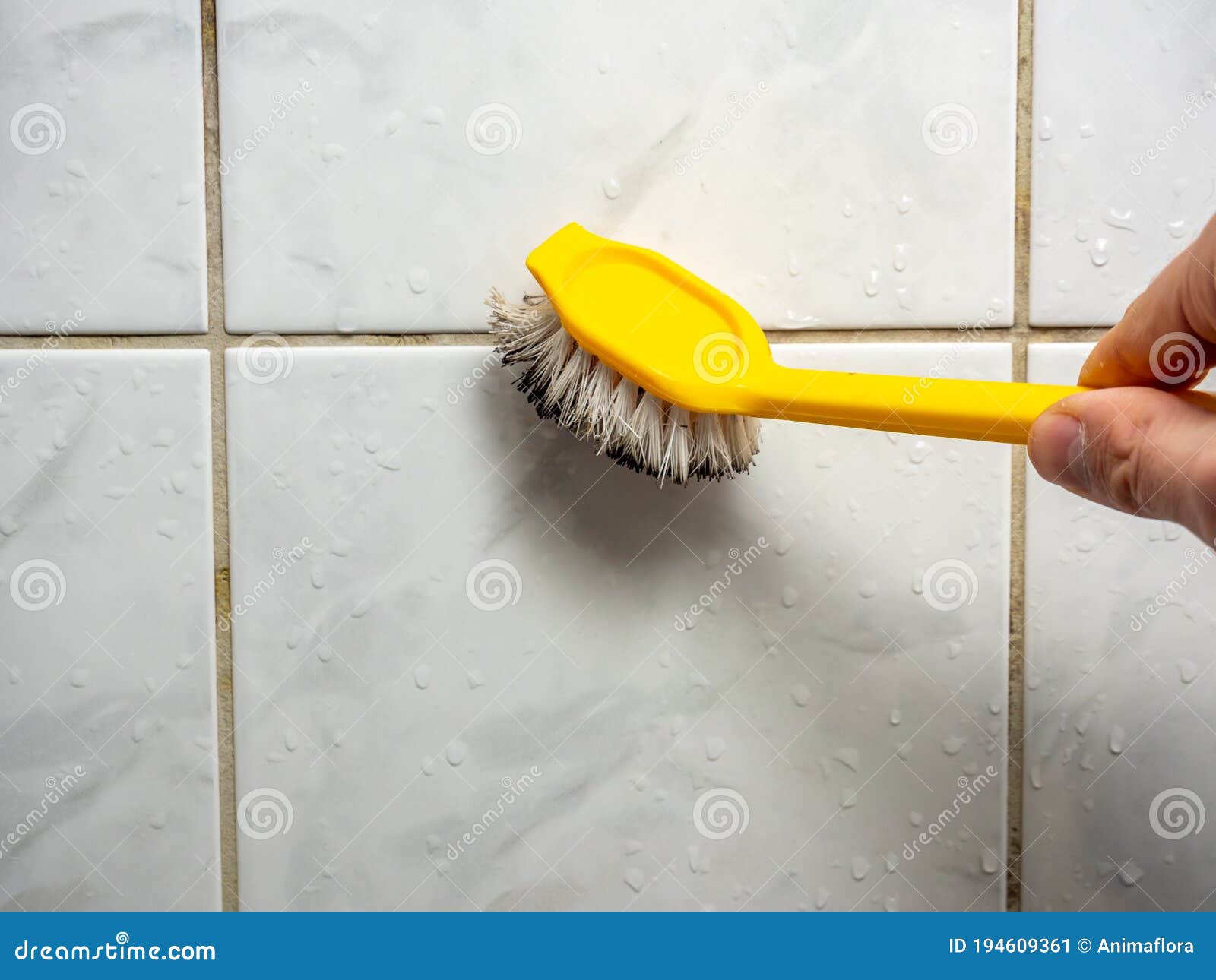 Cleaning the Joint Mold on the Tiles Stock Image - Image of stains ...