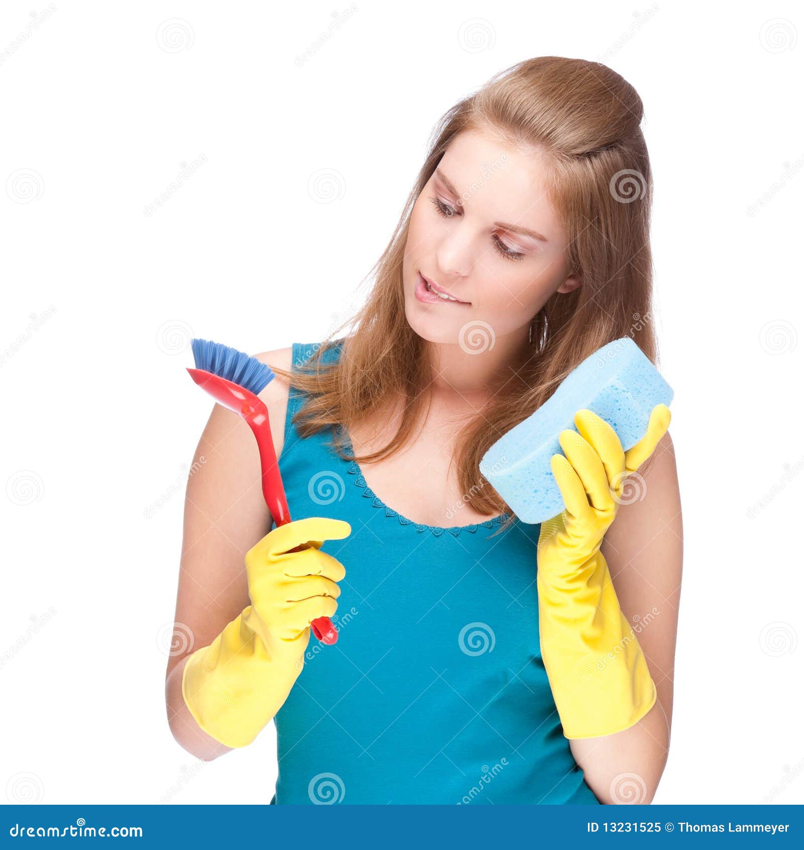 Cleaning lady stock image. Image of expression, attitude - 13231525