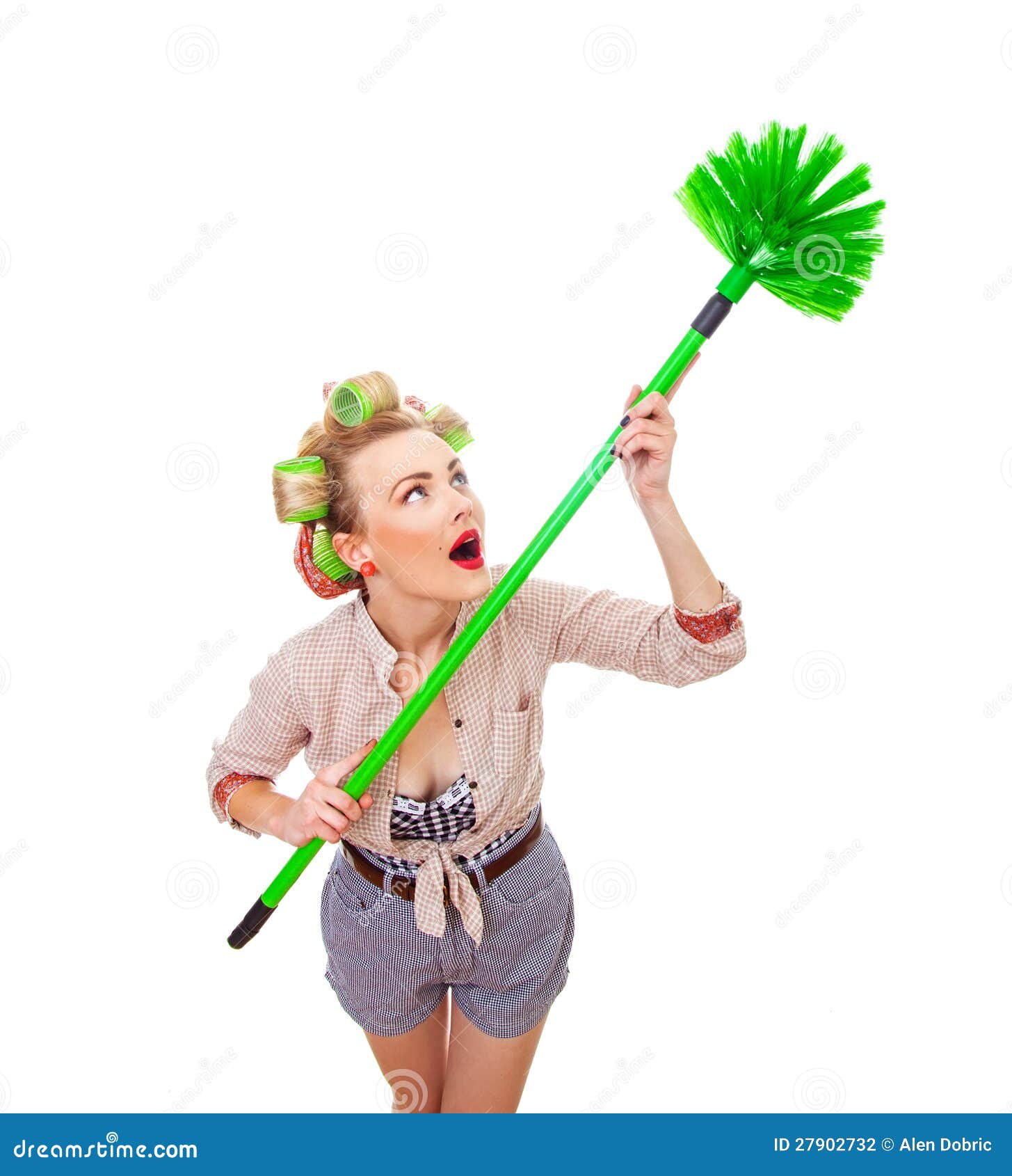Cleaning lady stock photo. Image of retro, human, pinup - 27902732