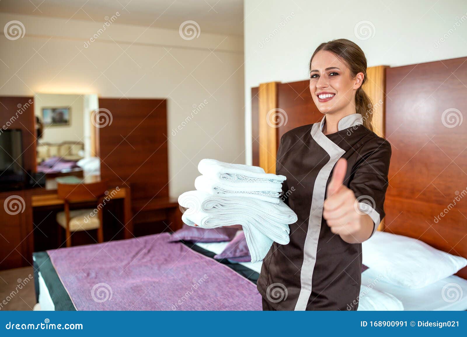 Cleaning Lady Doing Excellent Work Stock Image - Image of hospitality ...