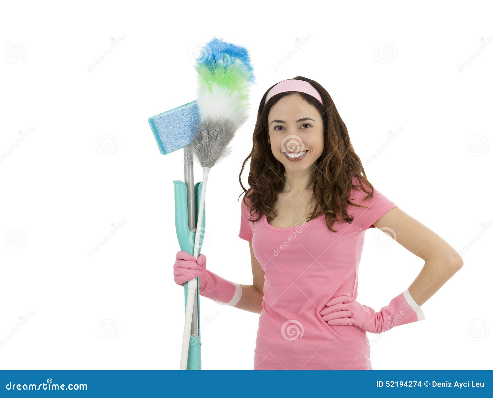 Cleaning lady stock photo. Image of housewife, smile - 52194274