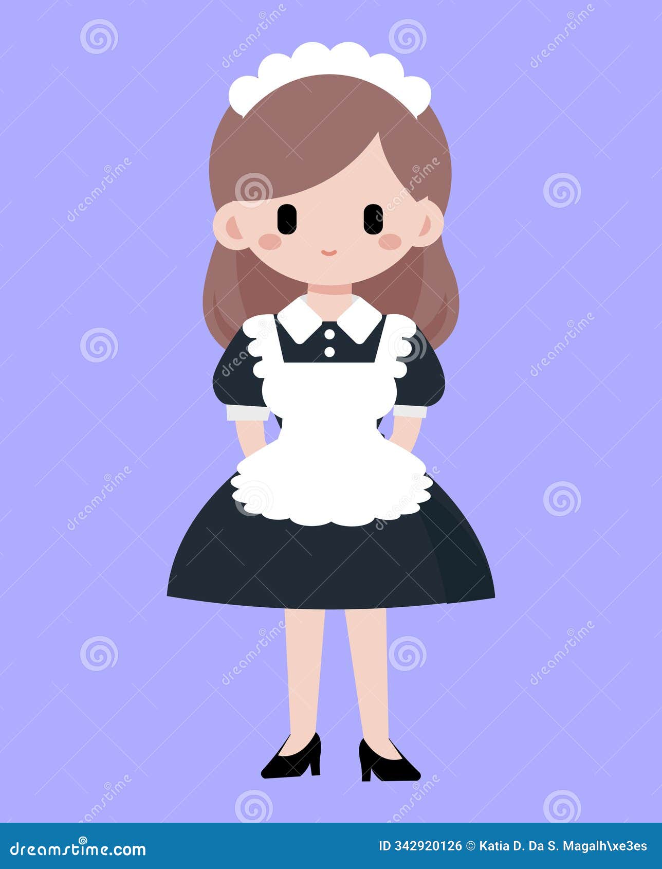 Cleaning Lady, Maid, Illustration, for Designers and Backgrounds Stock ...
