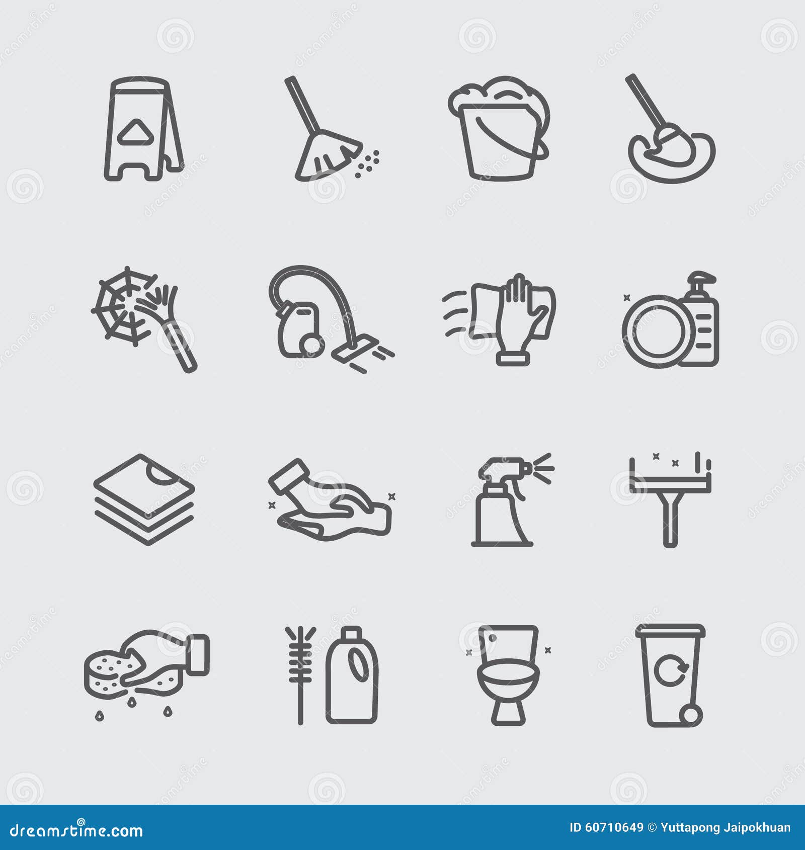 Cleaning line icon stock vector. Illustration of object - 60710649