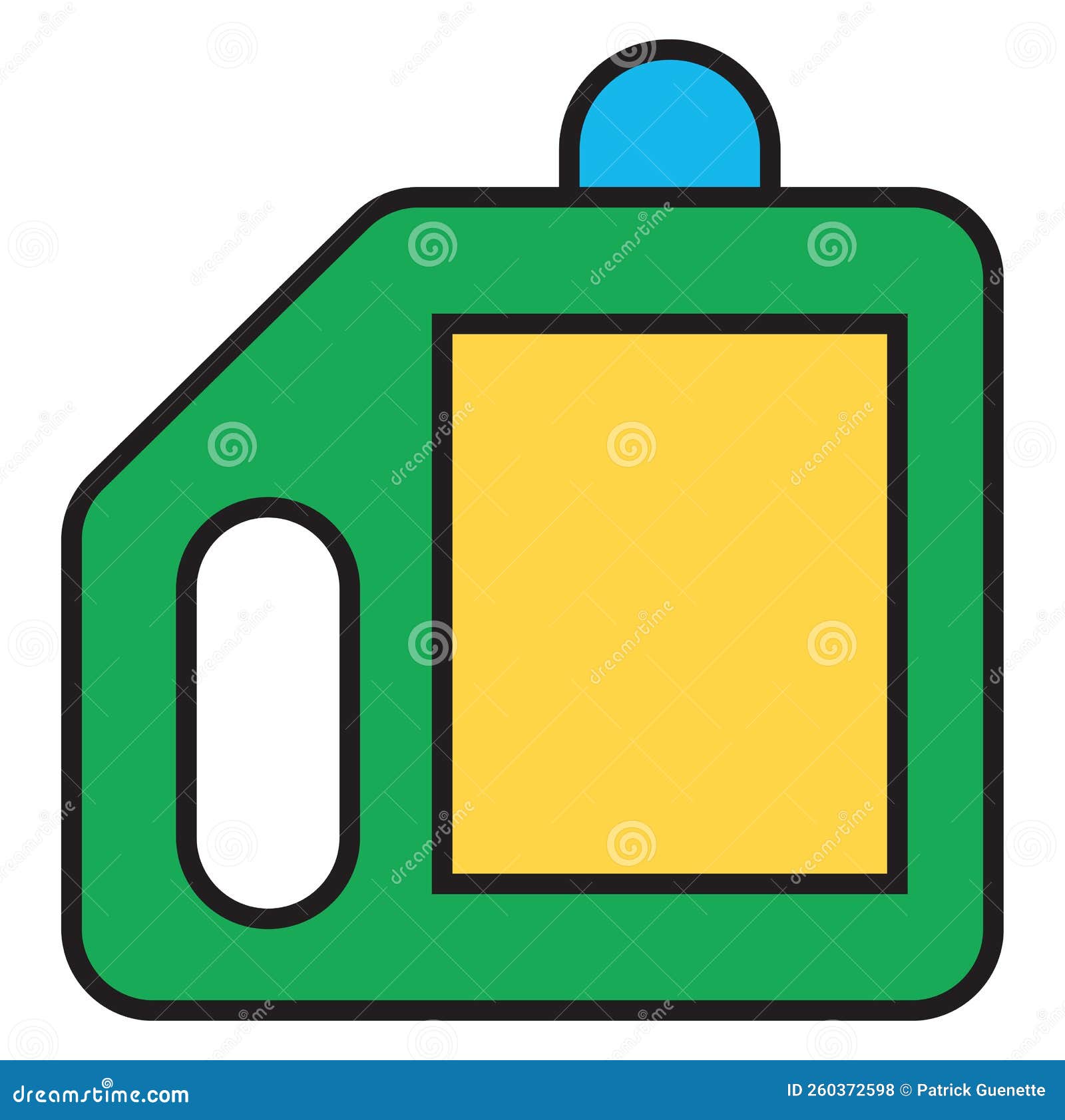 Cleaning liquid, icon stock vector. Illustration of laundry - 260372598