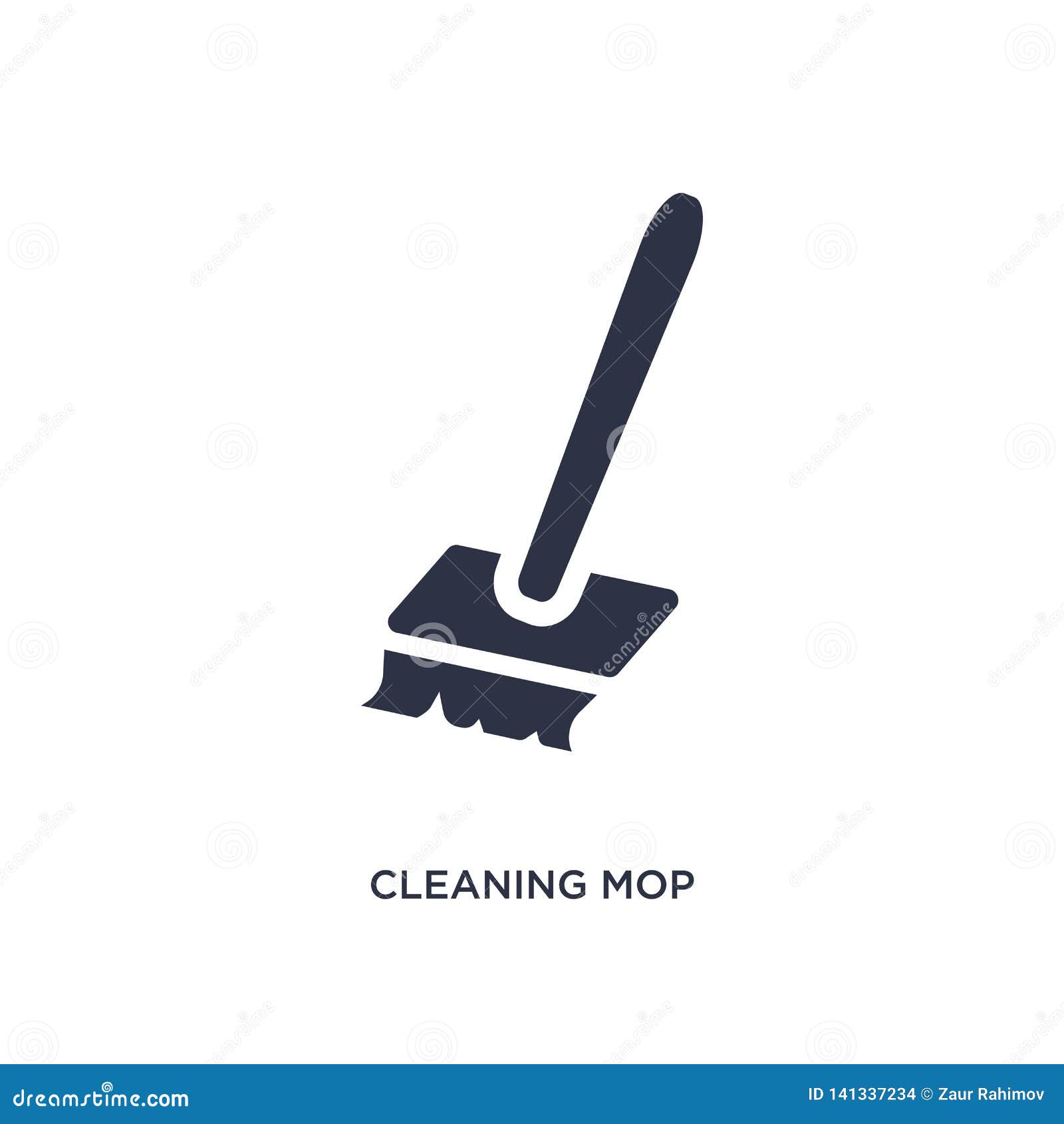 Cleaning Mop Icon on White Background. Simple Element Illustration from ...