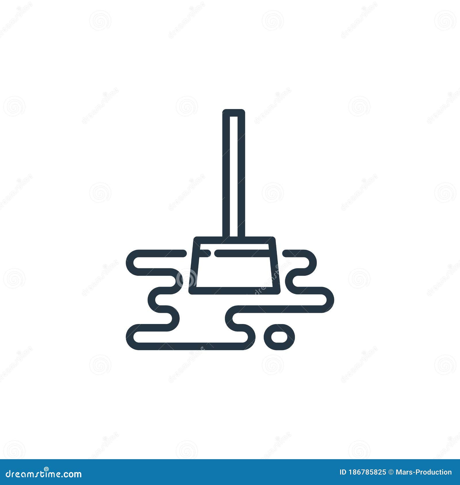 Cleaning Mop Vector Icon. Cleaning Mop Editable Stroke Stock Vector ...