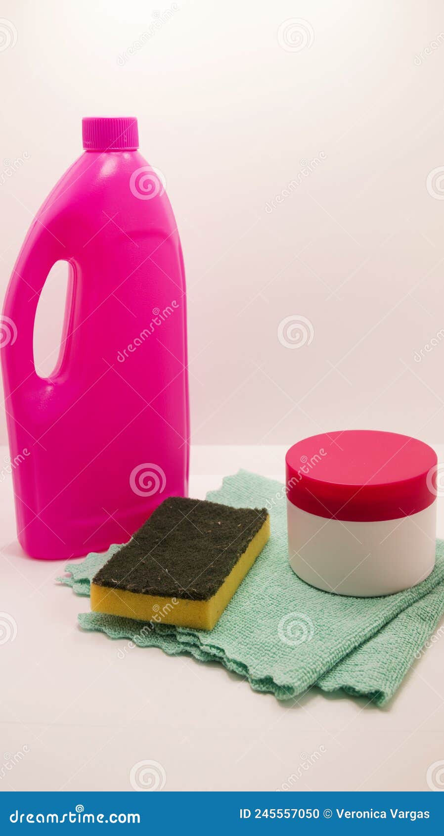 Cleaning Objects on White Background Stock Photo - Image of domestic ...