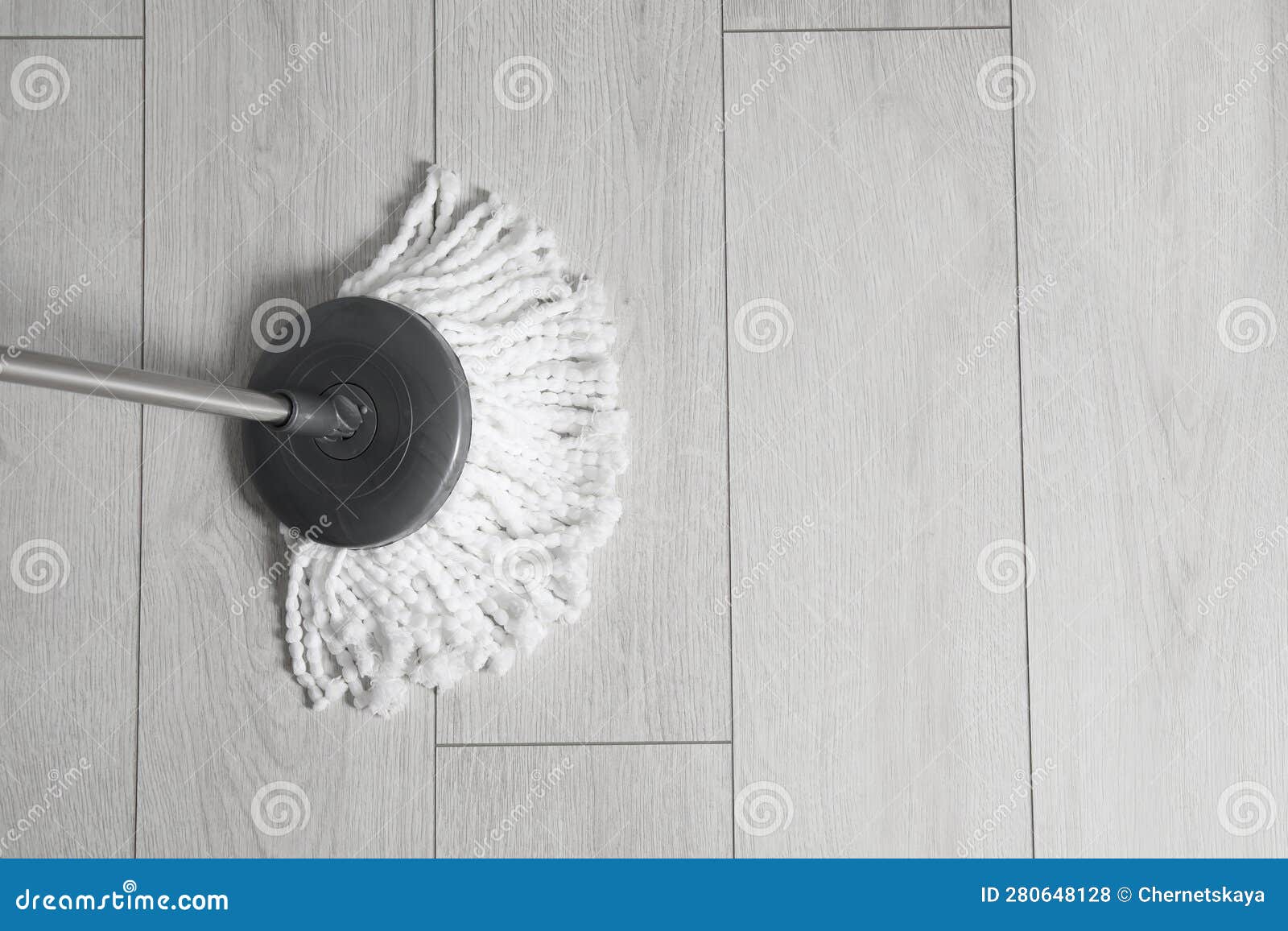 Cleaning of Parquet Floor with Mop, Top View Stock Photo - Image of ...