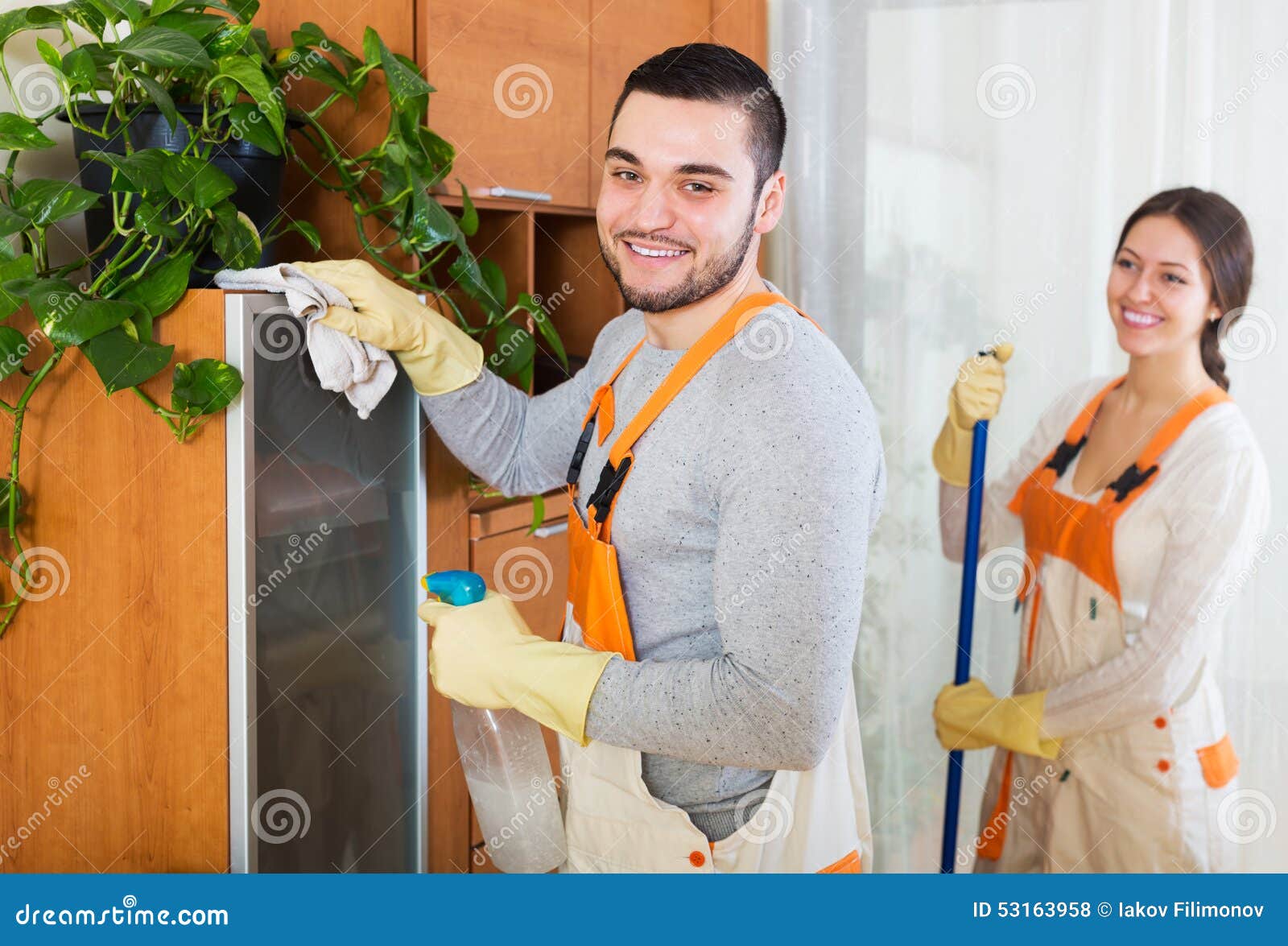 Cleaning Premises Team To Work Stock Photo - Image of housemaid ...