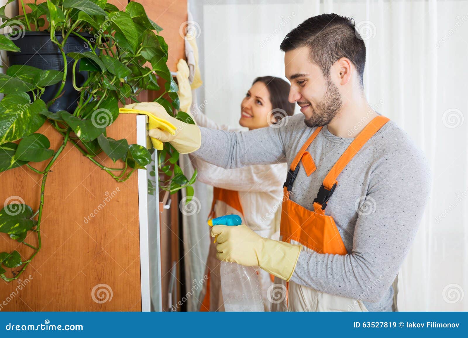 Cleaning Premises Team To Work Stock Image - Image of cleaner, clean ...